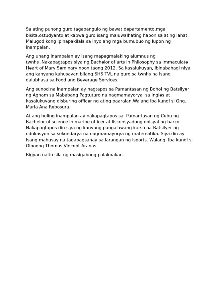 Lupon NG Inampalan | PDF