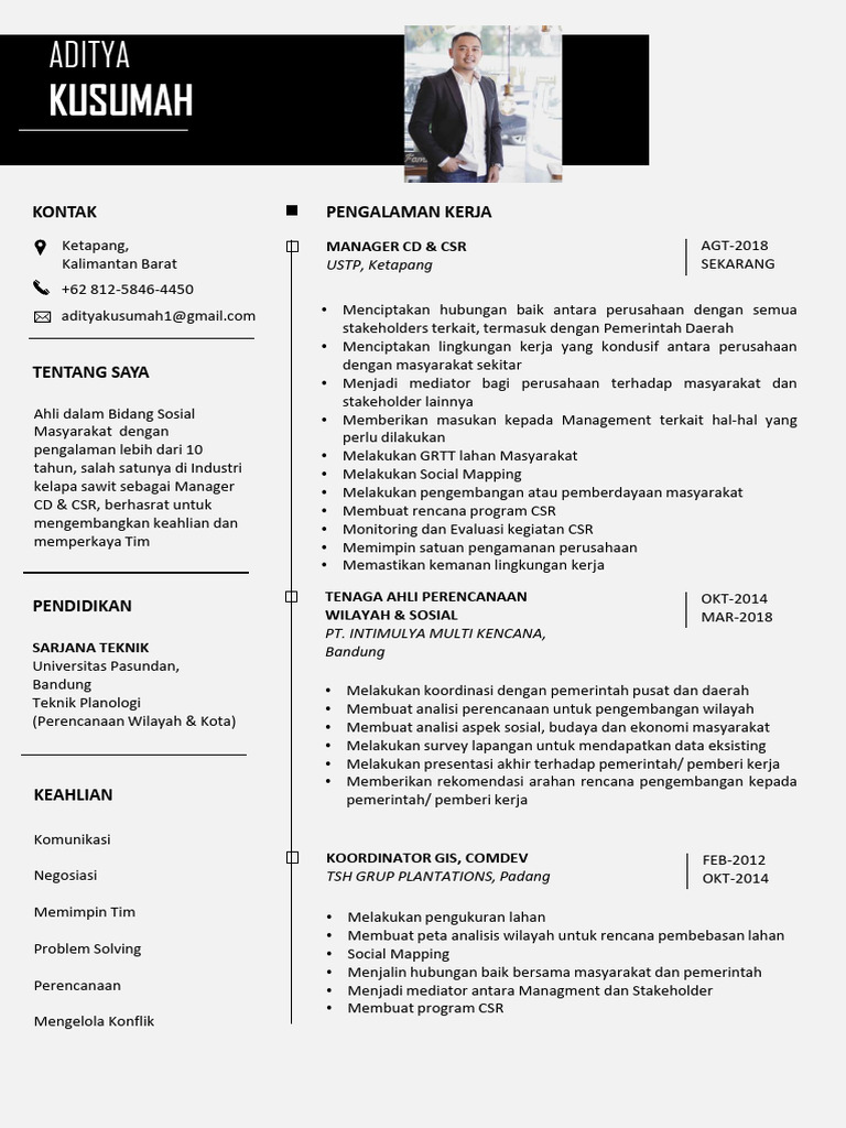 Cv. Aditya Kusumah | PDF