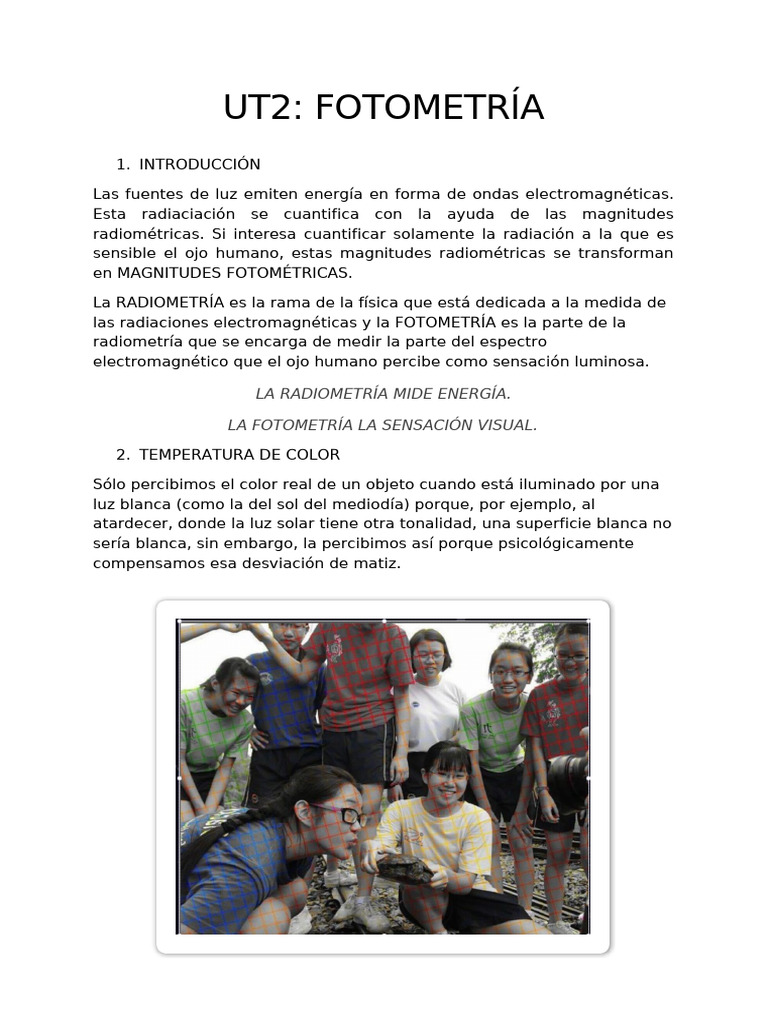 Ut2 Fotometría Resumen | PDF