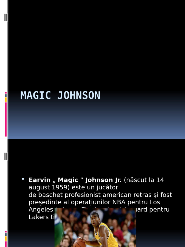 Magic Johnson: NBA Legend and Philanthropist | PDF | Politics | Sports ...