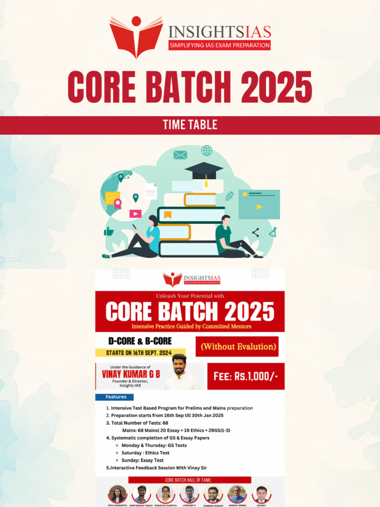 Core Batch 2025 Mains | PDF