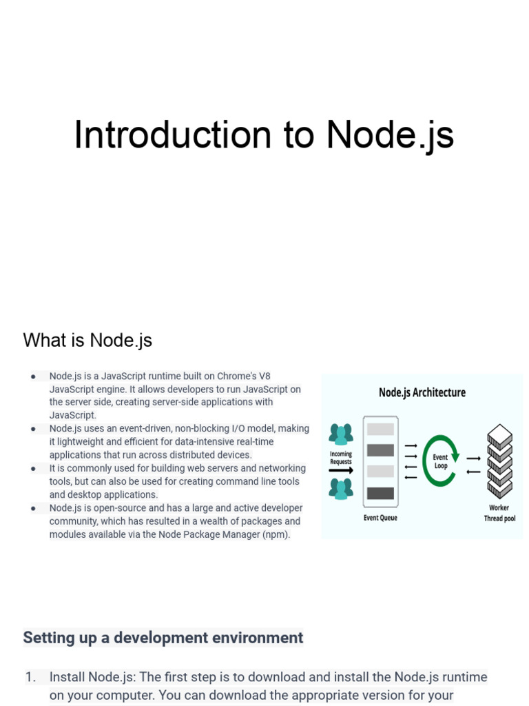 Introduction To Node - Js | PDF
