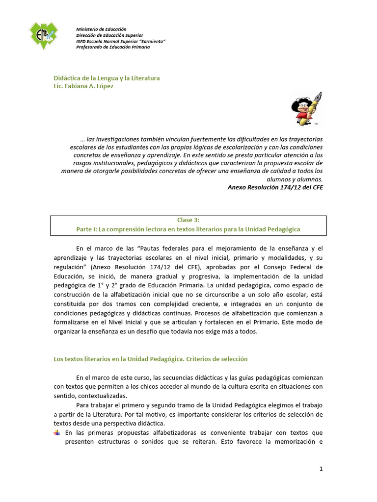 Clase 3 La Comprension Lectora en Unidad Pedagogica | PDF