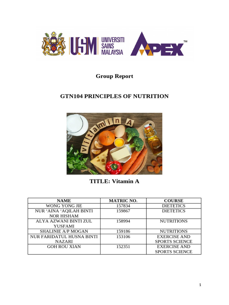 Vitamin a Infographic Report | PDF