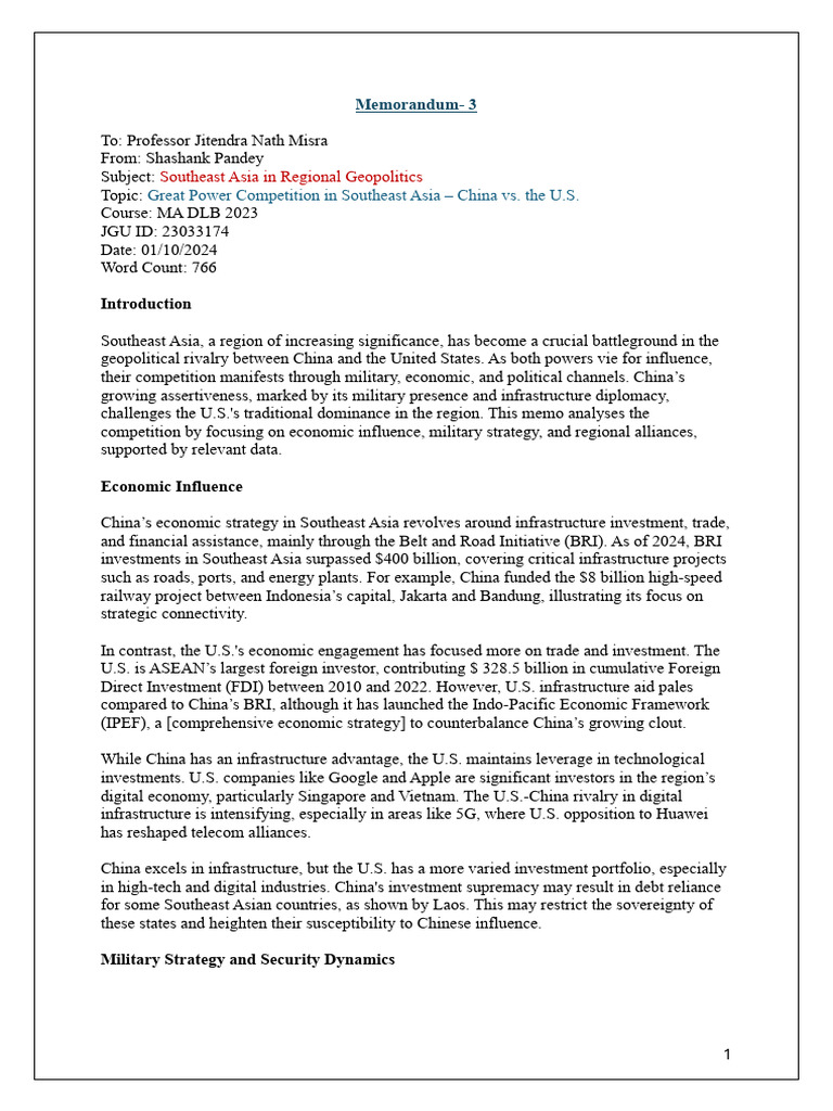 Shashank Pandey's Memo- 3 | PDF