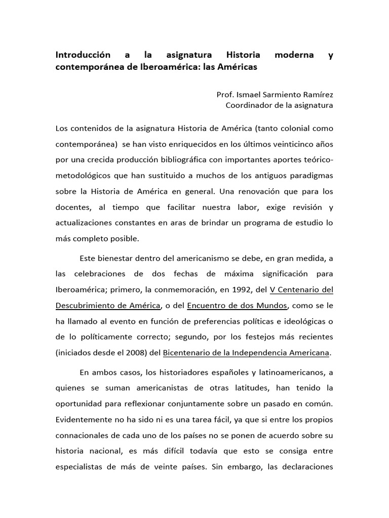 Trema 1 Introducción A La Asignatura Historia Moderna y Contemporánea ...