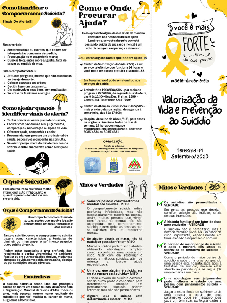 Folder Setembro Amarelo | PDF
