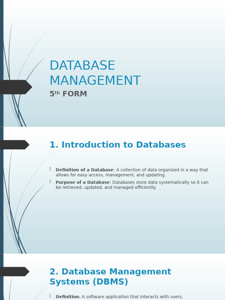 Database Management | PDF