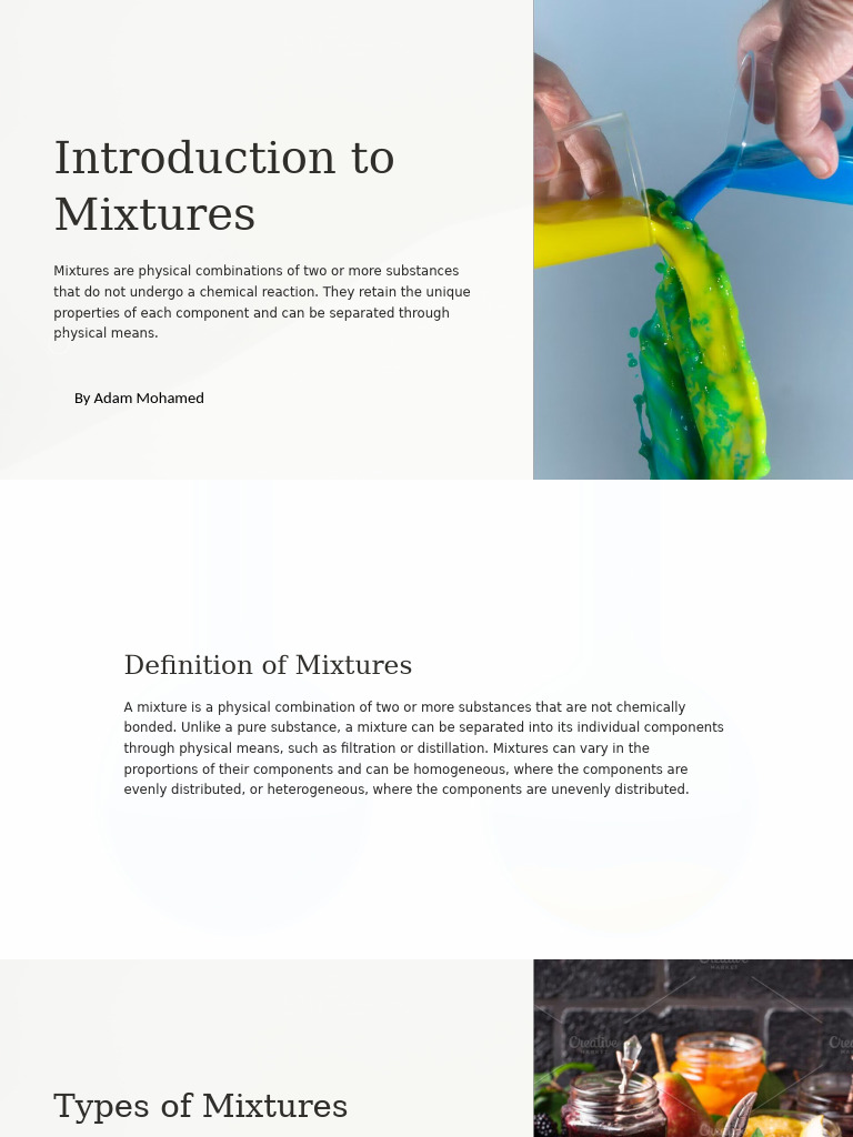 Introduction To Mixtures | PDF