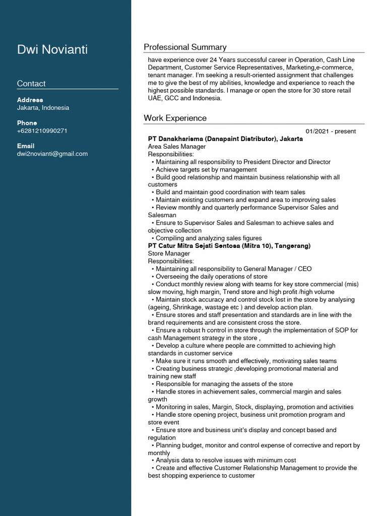 Dwi Novianti CV | PDF