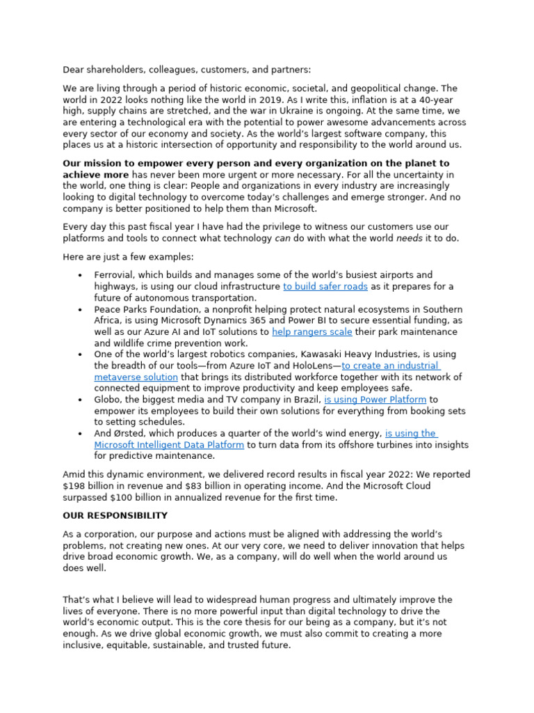2022 Shareholder Letter | PDF