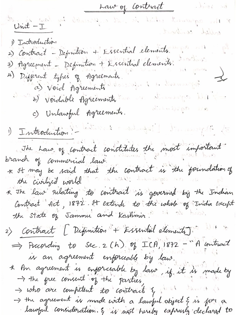 Contract-1 Unit 1 | PDF