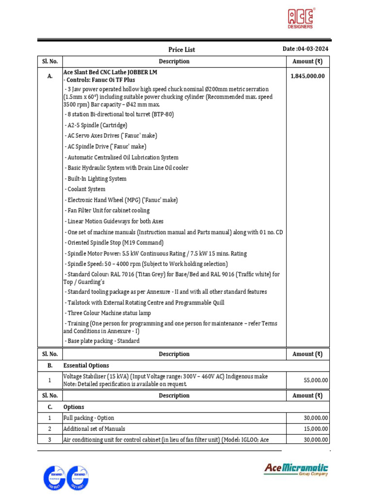Jobber LM - Fanuc | PDF