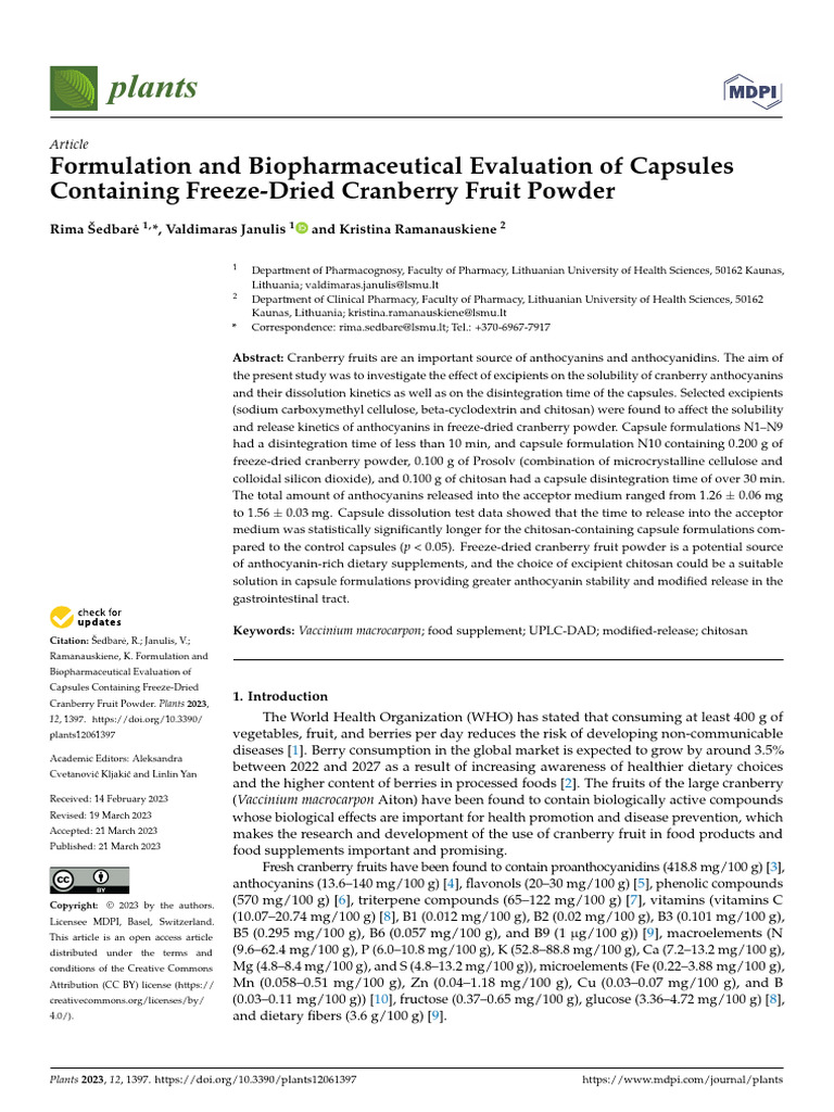 Formulation And Biopharmaceutical Evaluation Of Ca Pdf