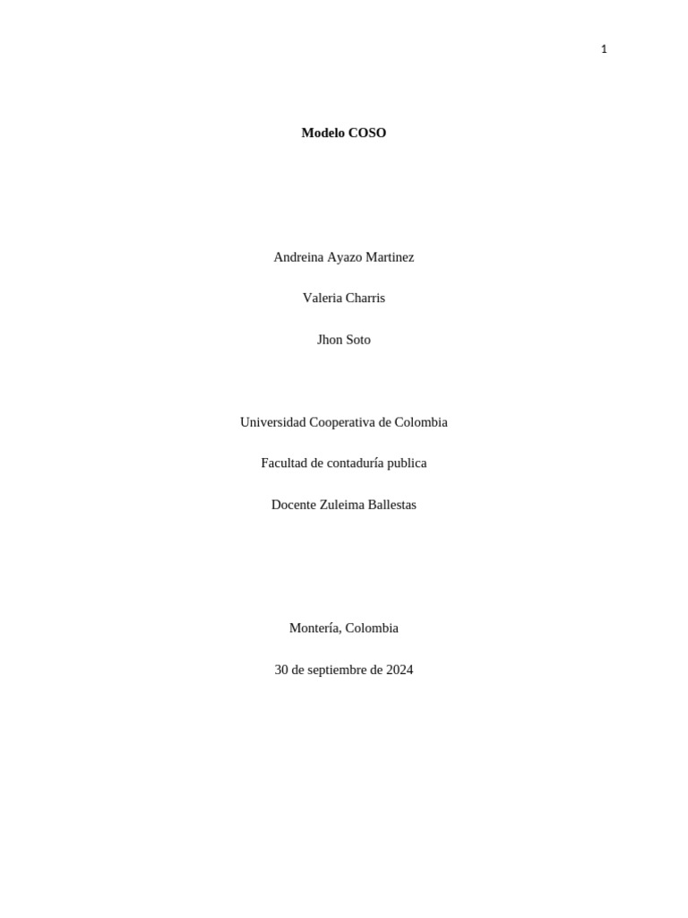 Modelo Coso | PDF