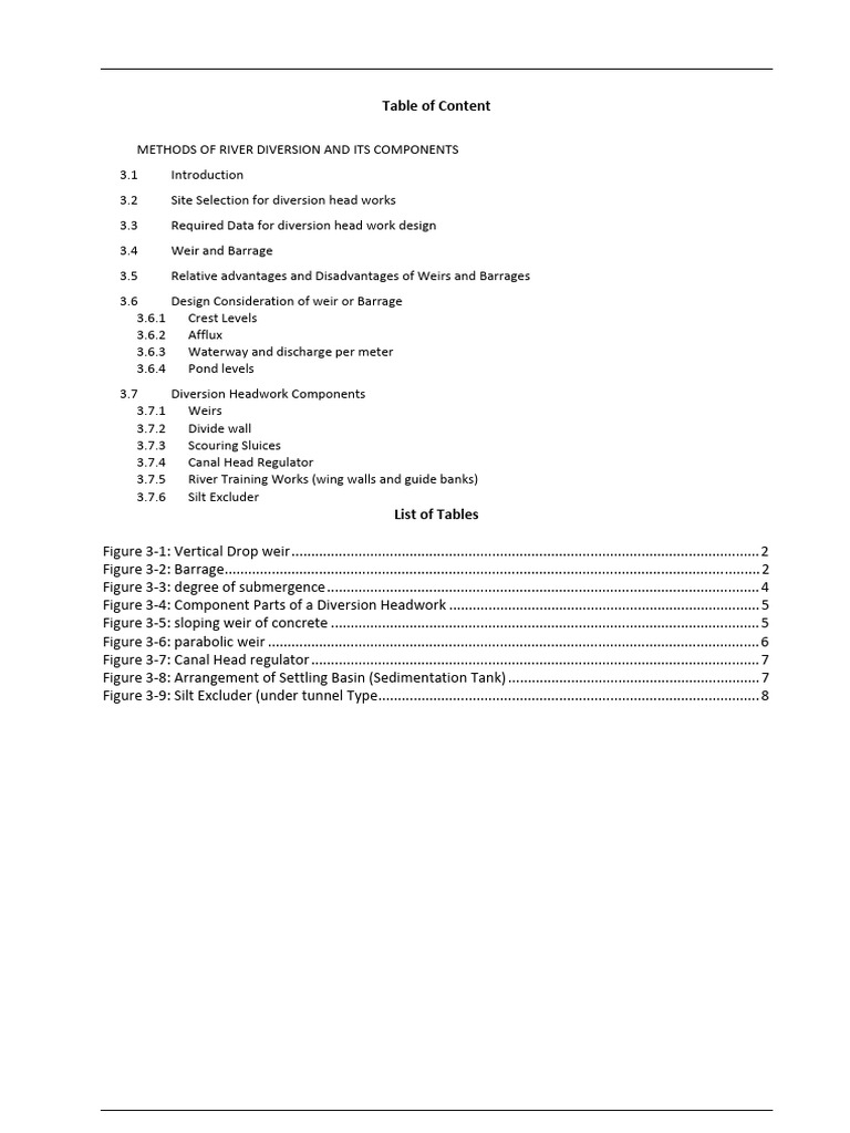 CHAPTER-3 RIVER DIVERSION WORKS AND COMPONENTS | PDF