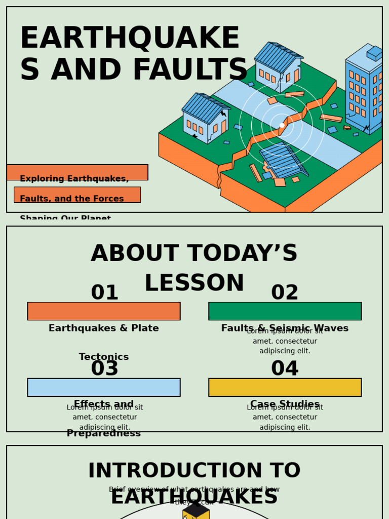 Modern Illustrative Earthquakes and Faults Lesson For Middle School | PDF