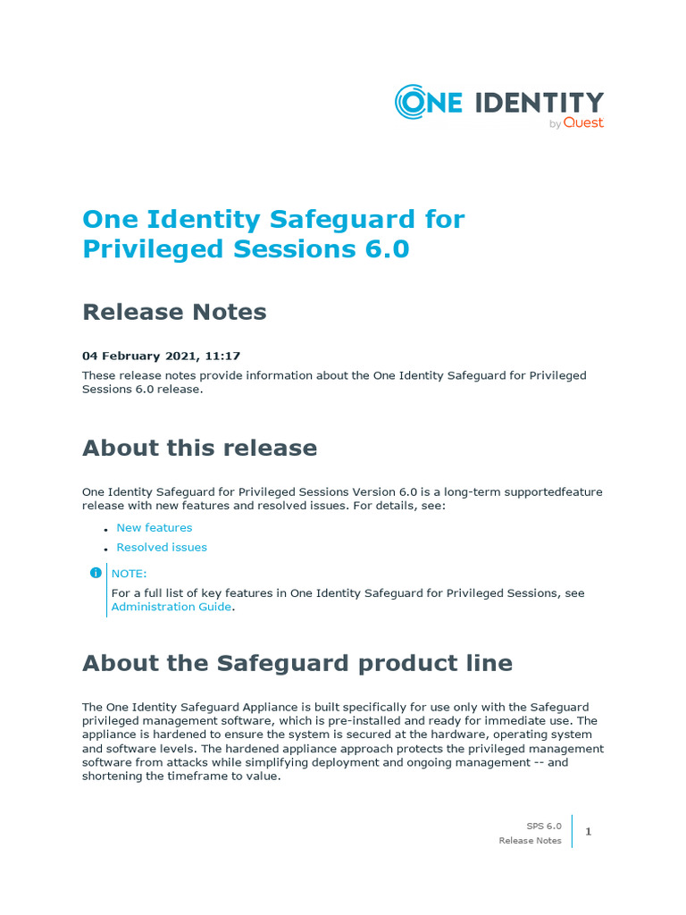 SPS 6.0 ReleaseNotes | PDF