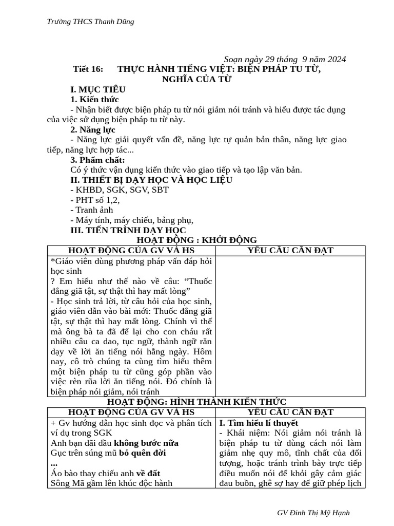 TUẦN 4 (T15 - 18) - Hạnh | PDF