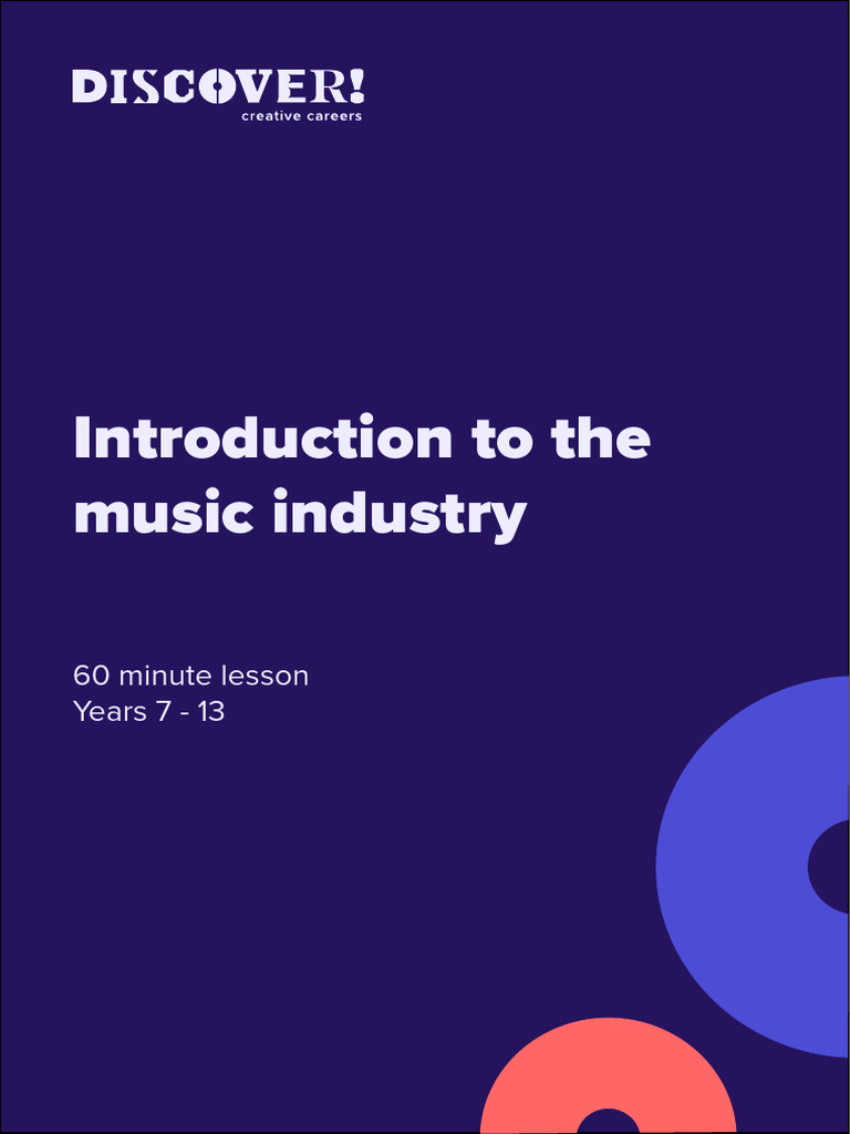 Introduction To The Music Industry Lesson Plan | PDF
