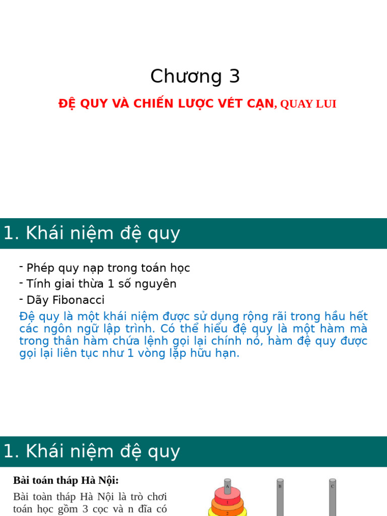 Chương 3 - de Quy Và Chien Luoc Vet Can, Quay Lui | PDF