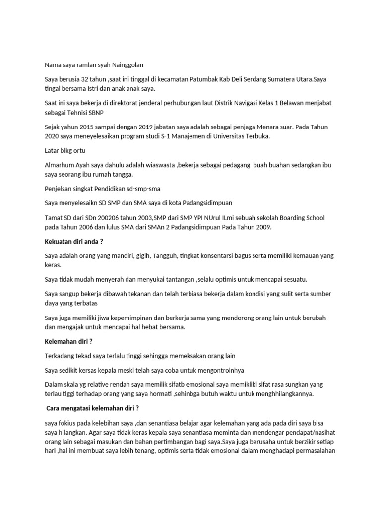 Simulasi Interview 1 | PDF