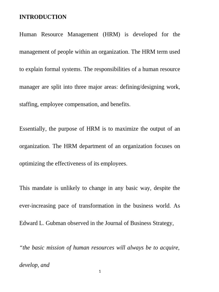 Principles of Human Resourses Management | PDF