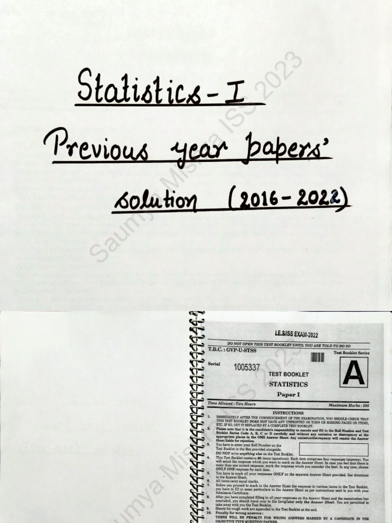 ISS Paper-1 PYQ (2016-22) Saumya Mishra | PDF