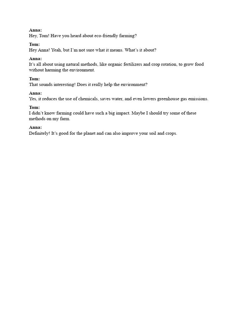 Text Conversation Eco Friendly | PDF