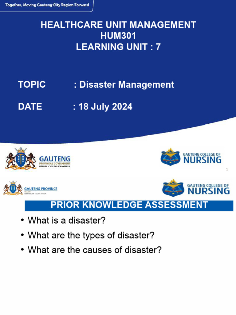 Disaster Management Power Point Presentation | PDF | Emergency ...
