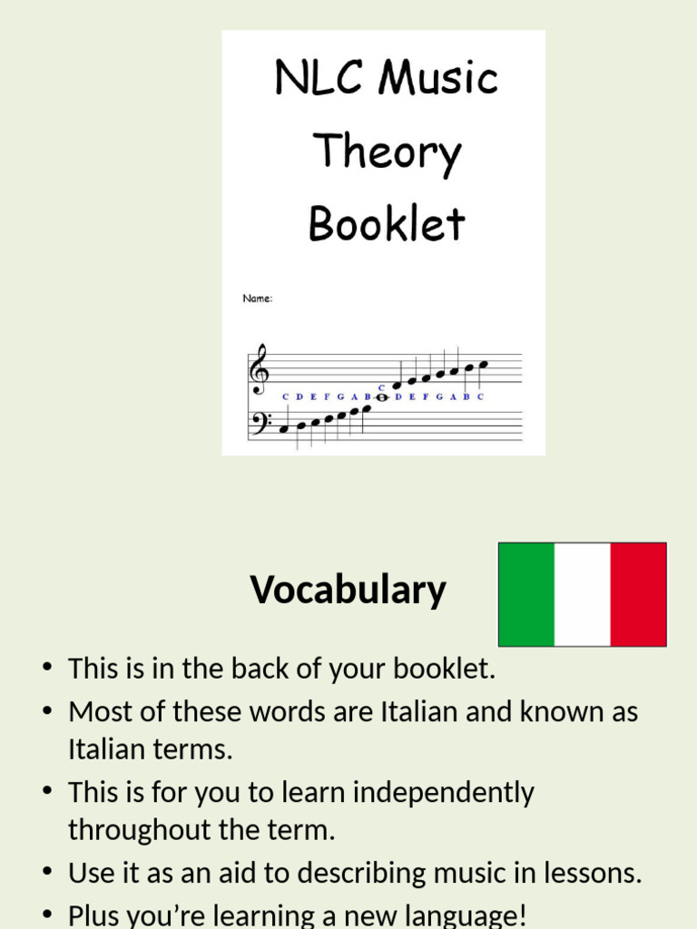 NLC Music Theory Booklet | PDF