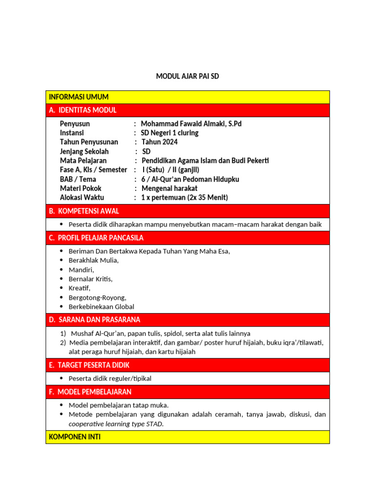 MODUL - AJAR Sembarang | PDF