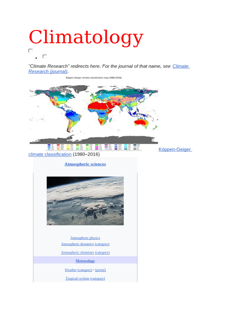Climatology Edited | PDF