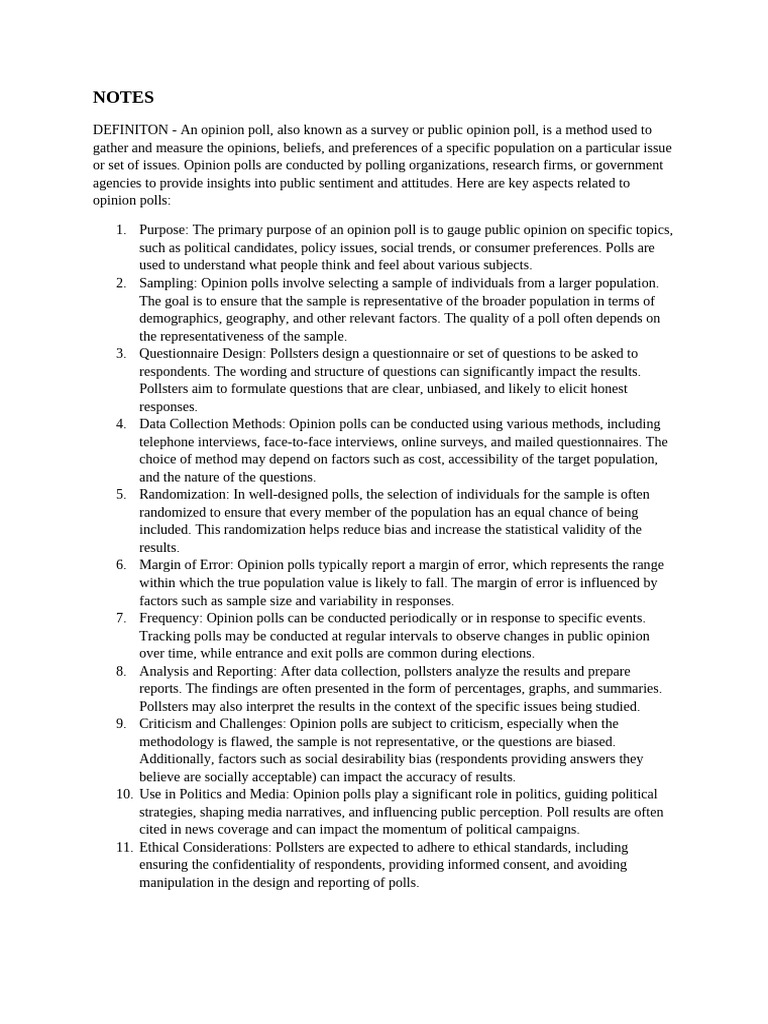 Opinion Exit Poll | PDF