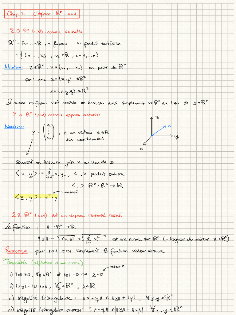 Espace RN Analyse 2 | PDF