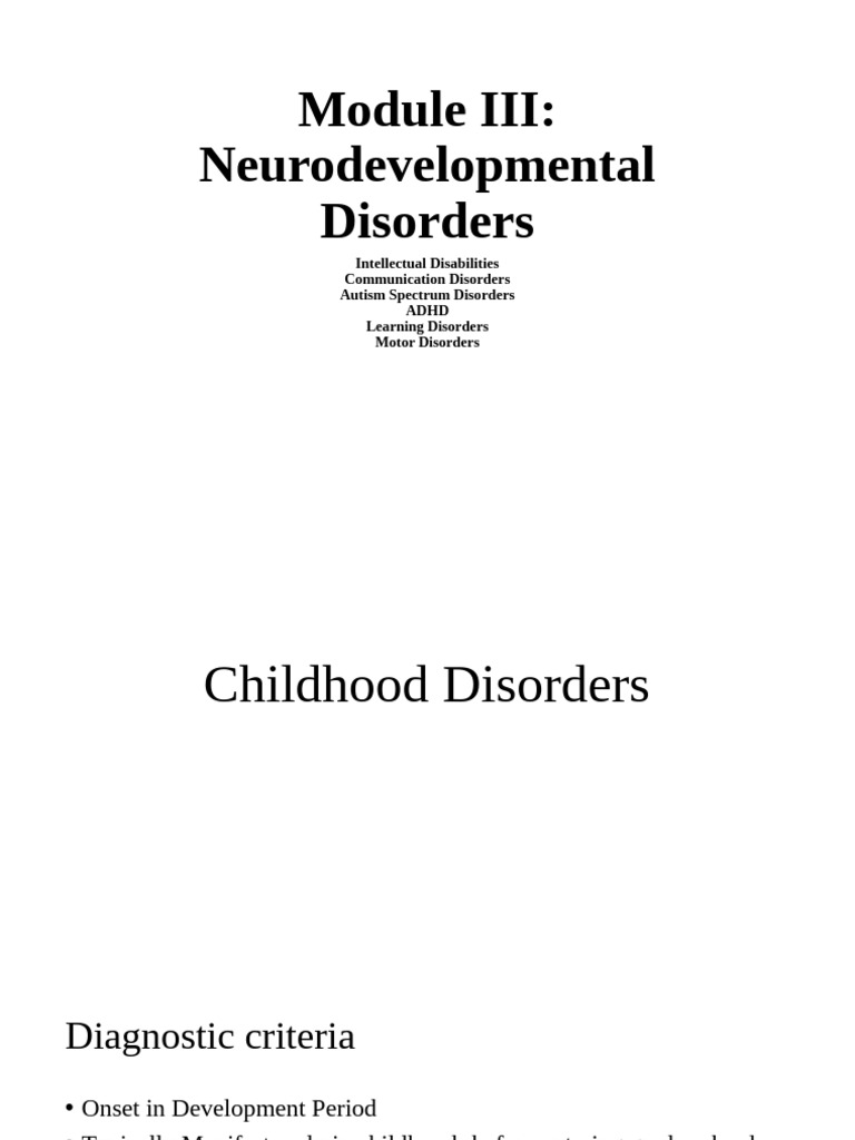 Neurodevelopmental | PDF