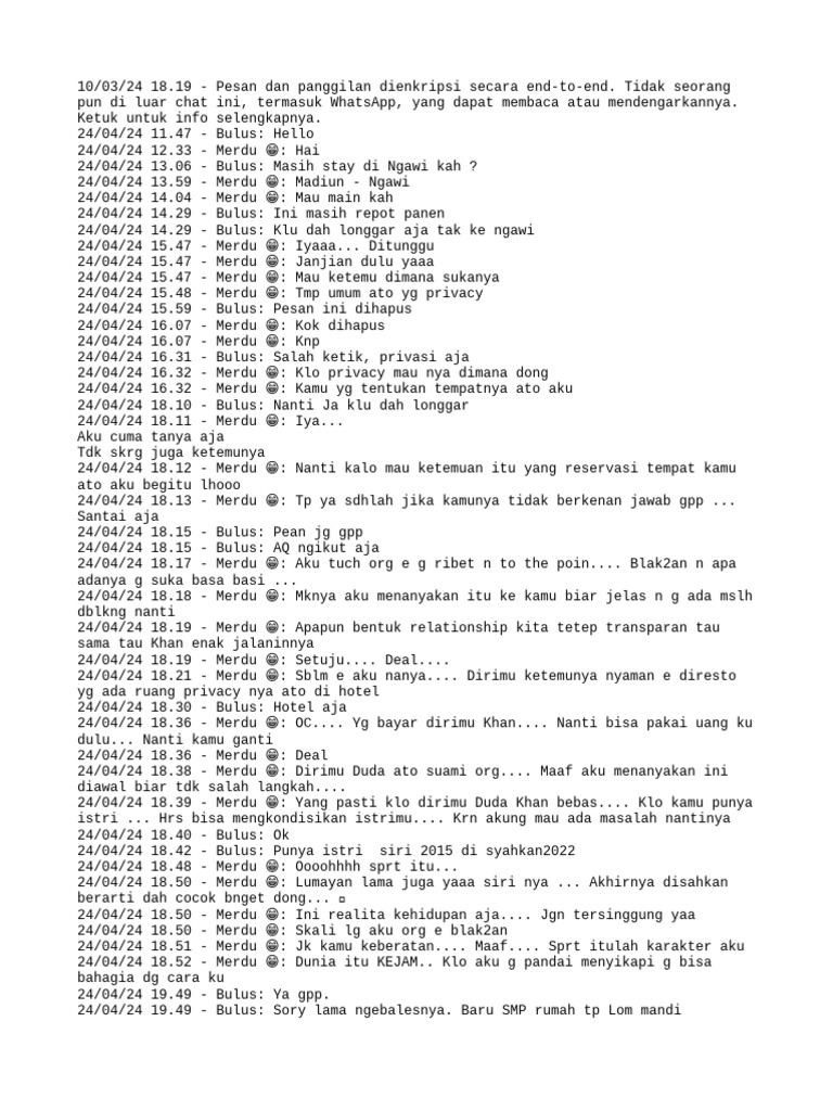 Chat WhatsApp Dengan Bulus | PDF