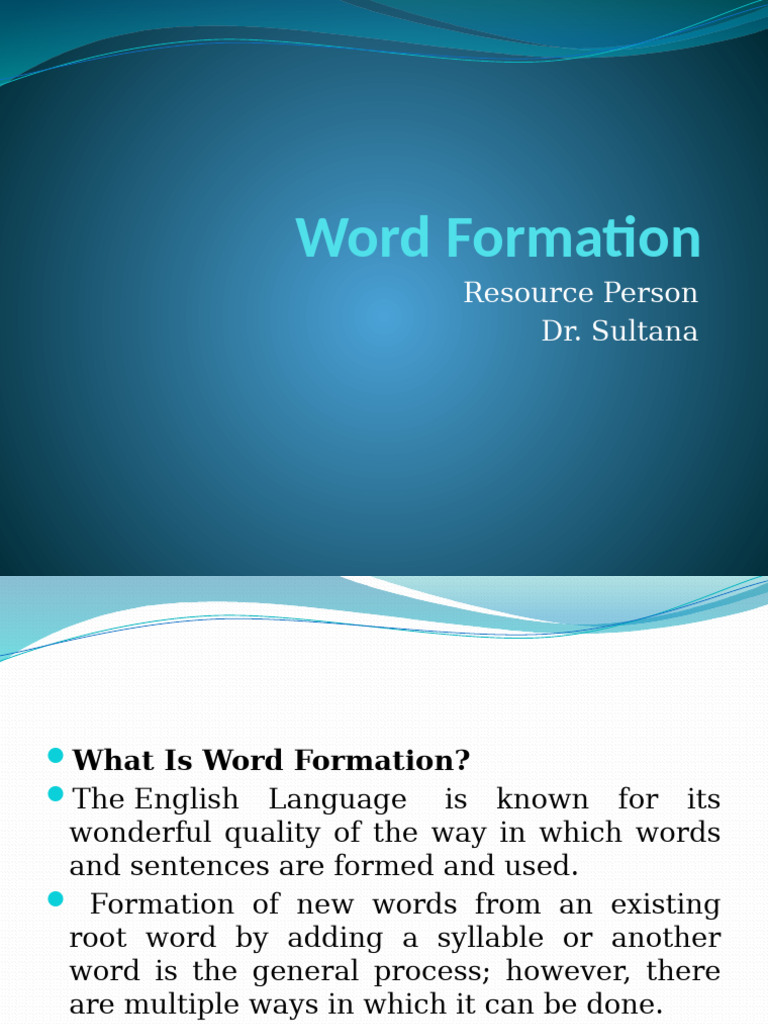 Word Formation | PDF