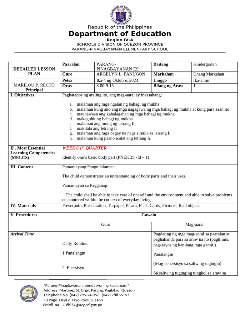 LESSON PLAN COT 1 | PDF