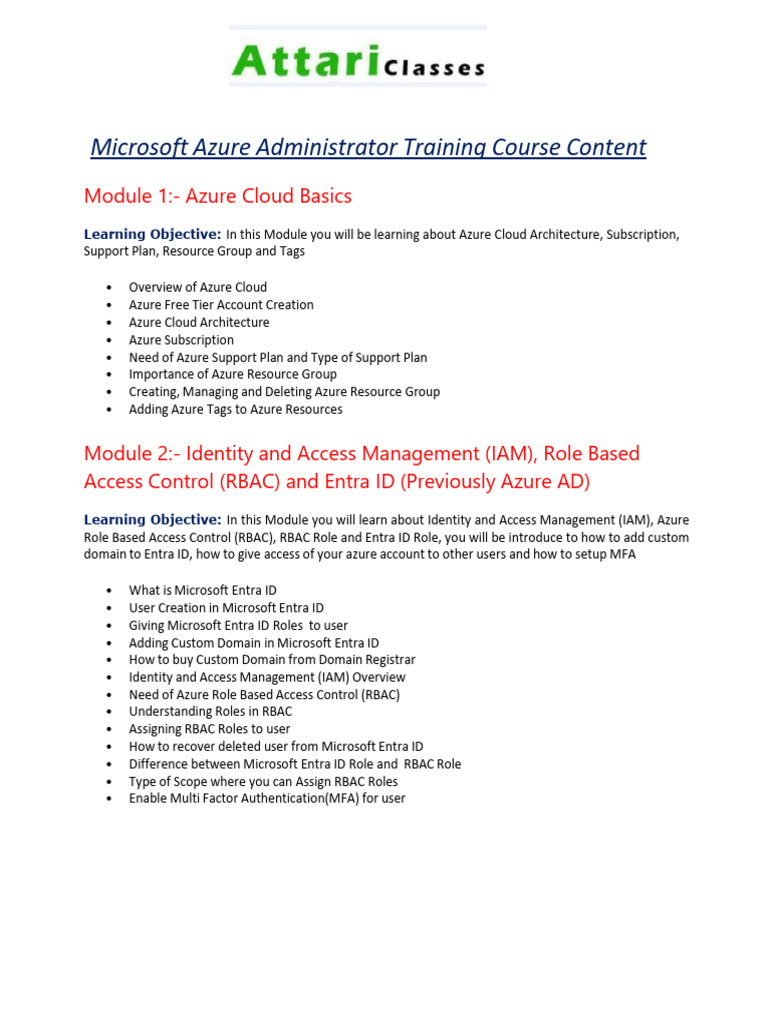 Azure Training Curriculum | PDF