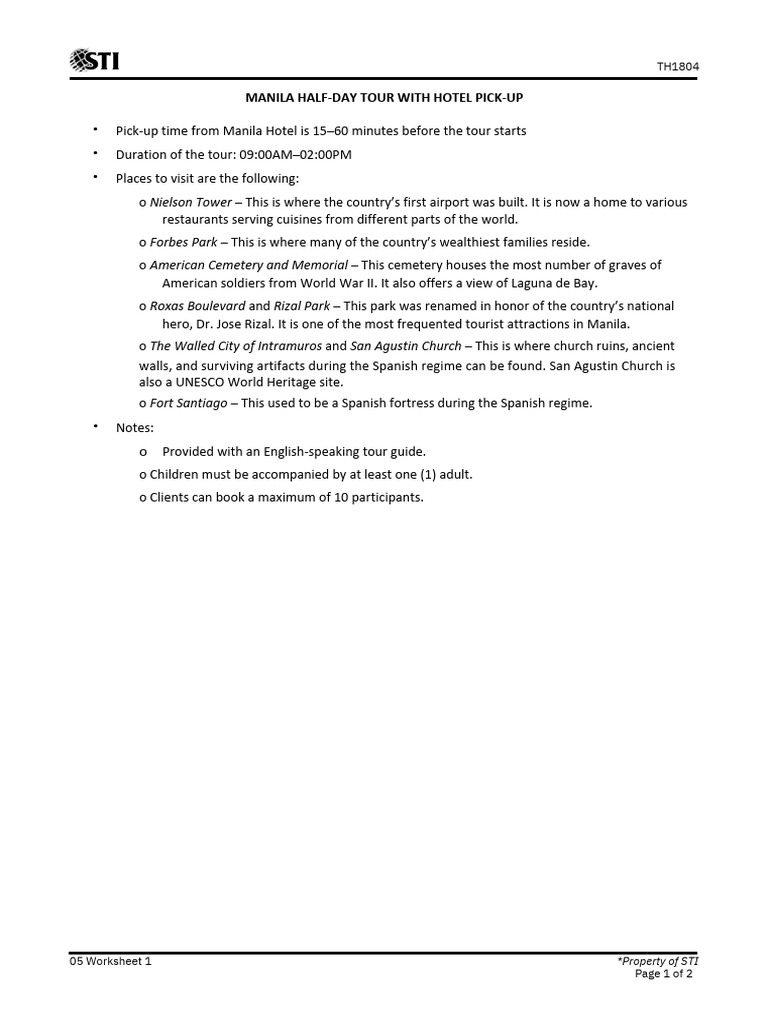 05_Worksheet_1 (TTM) | PDF