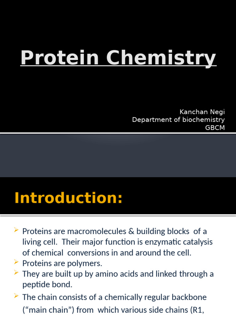 Protein Chemistry | PDF
