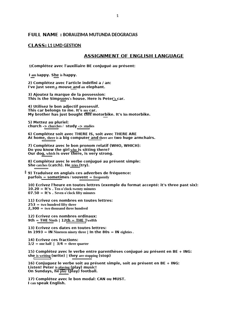 Assignment of English Language | PDF | Language Mechanics | Language ...