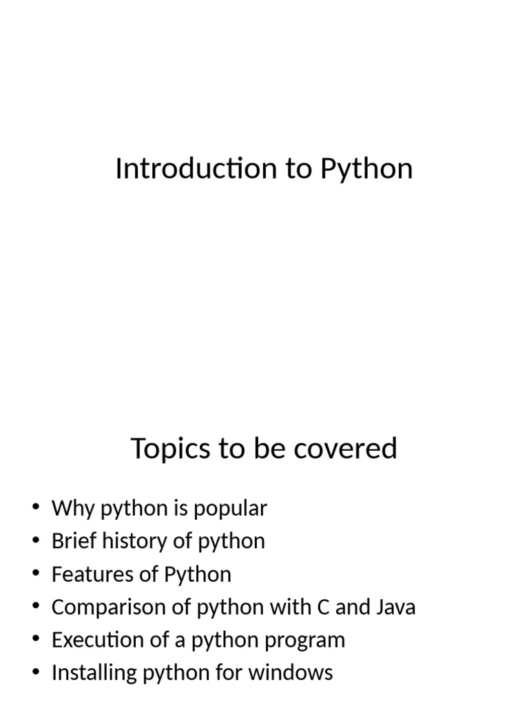 Class-1-Introduction - Python | PDF | Python (Programming Language) | C ...