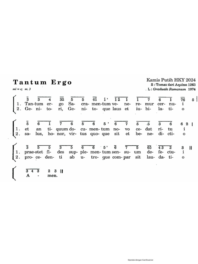 Tantum Ergo | PDF