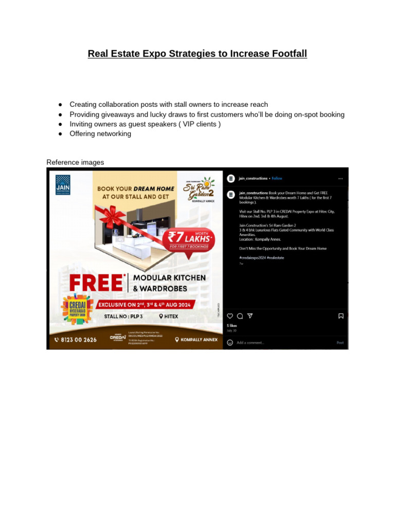 Real Estate Expo Strategies To Increase Footfall | PDF