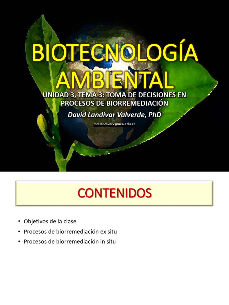 BIOTECNOLOGÍA AMBIENTAL U3C3_TOMA DE DECISIONES | PDF