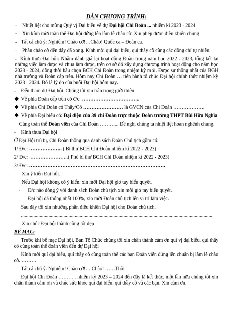 Dan Chuong Trinh | PDF