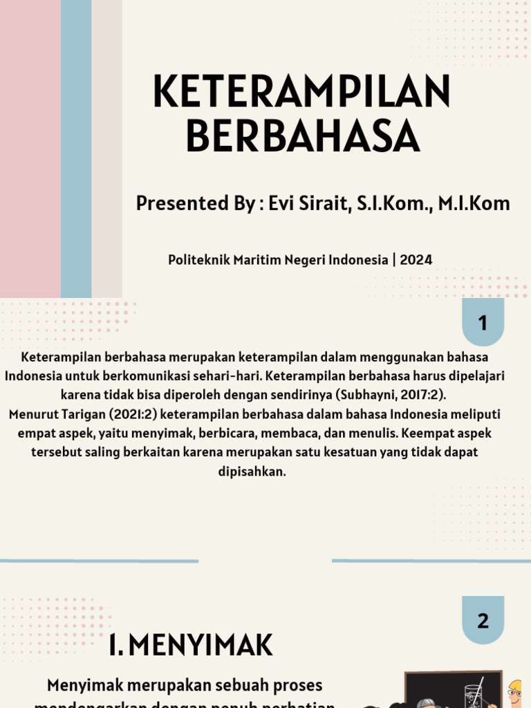 Keterampilan Berbahasa | PDF