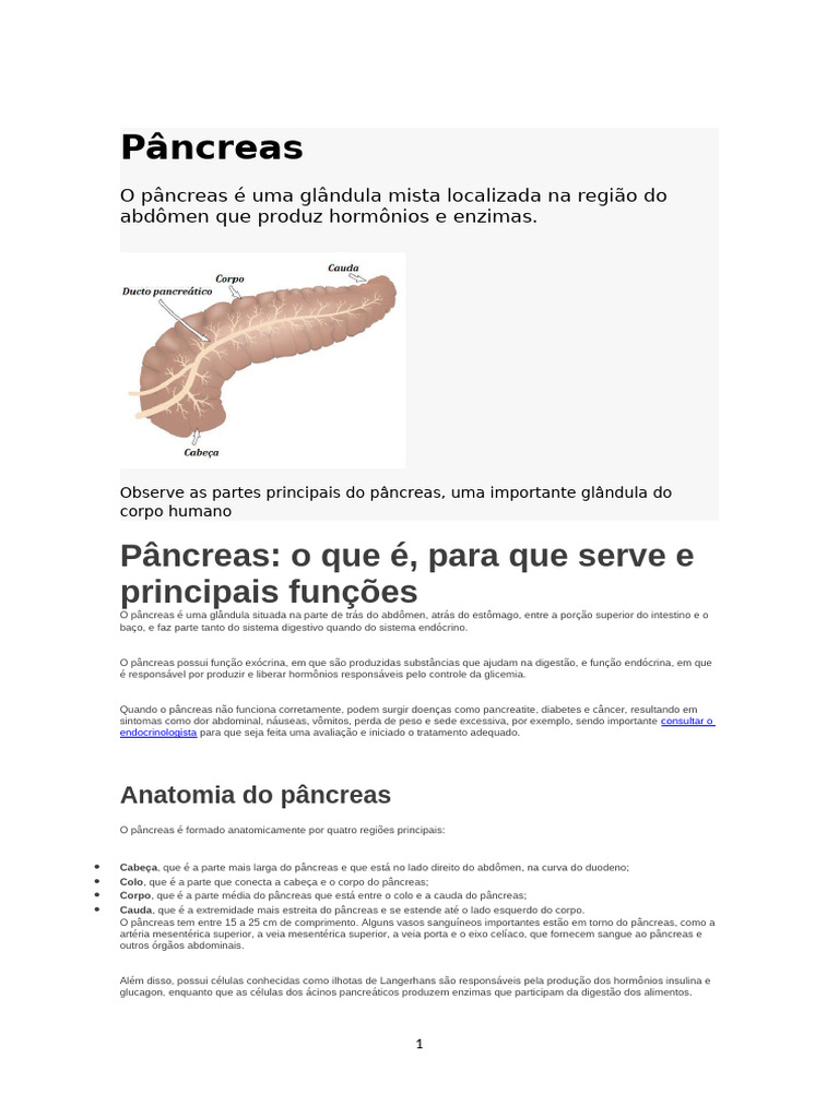 Pâncreas | PDF
